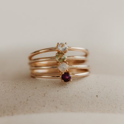 Rings with precious and semi-precious stones | Gold and silver rings ...